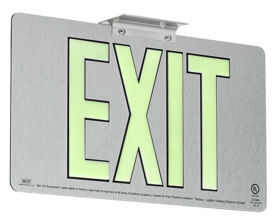 Dual-Lite DPLPM50DR 50Ft Viewing Distance Exit Sign | Gordon Electric ...