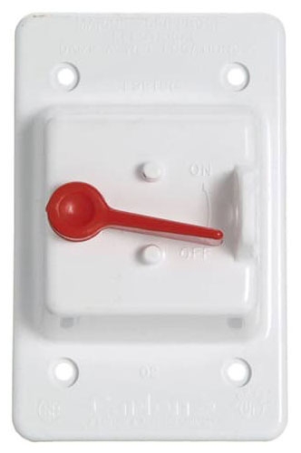 CARLON E98TSCM-CAR WHT TGL SW COVER | Gordon Electric Supply, Inc.