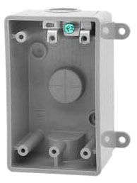 CARLON WPB-T050-G 1-GANG WEATHERPROOF BOX THREADED 1/2" GRAY | Gordon ...