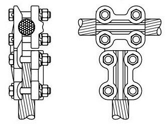 Blackburn 6MT-100-100R Bronze Bolt Substation Tee Connector Straight Tp ...