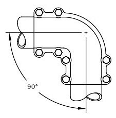 Blackburn ABCE-F-90 Aluminum Bolted Substation Coupler Elbow | Gordon ...
