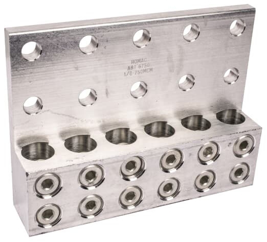 Blackburn ABT-6750 Transformer Spade Connector 1/0-750 10-Hole 6-Outlet ...