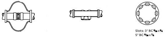 Blackburn AWECC-P-5 Aluminum Weld Substation Bus Support/Coupler Ex ...