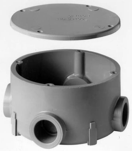 Carlon E970CDE-CTN 3/4"" PVC Round Junction Box w/Reducer | Gordon ...