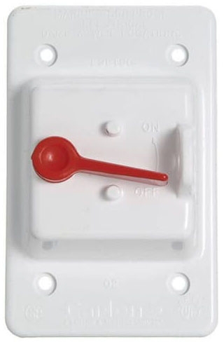 Carlon E98TSCM-CAR White Toggle Switch Cover | Gordon Electric Supply, Inc.