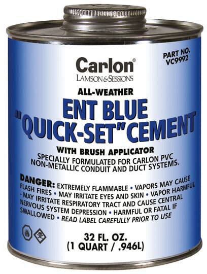 Carlon VC9992 Blue Cement Quart | Gordon Electric Supply, Inc.