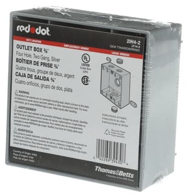 Red Dot Weatherproof Box NEW CARLON 2CKPM RED DOT CLEAR 2 GANG OUTDOOR