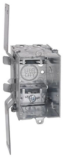Steel City LXV-25 Switch Box Steel 12.5C Gangable Bracket Armored Cable ...