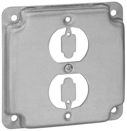 Steel City RS12-10R 4" Square Box Rs Cover 1-Duplex Receptacle | Gordon ...