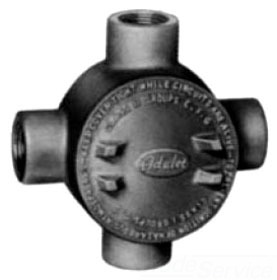 Adalet XJAX-46 Explosion-Proof Multi-Hub Junction Box"X"/1" Npt Hubs ...