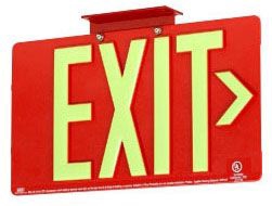 Dual-Lite DPLP100SG 100Ft Viewing Distance Exit Sign | Gordon Electric ...