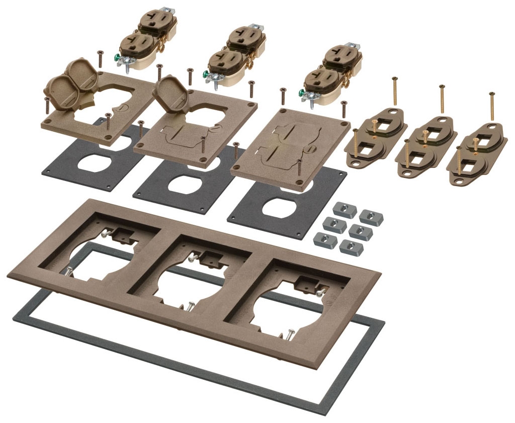 Arlington FLBC8534BN 3-Gang Floor Box | Gordon Electric Supply, Inc.