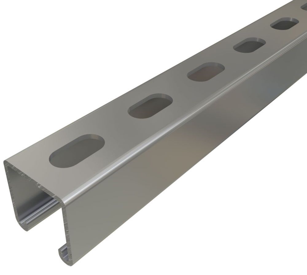 Unistrut P1000T-10PL 1-5/8"" x 1-5/8"", 12 Gauge Slotted | Gordon ...