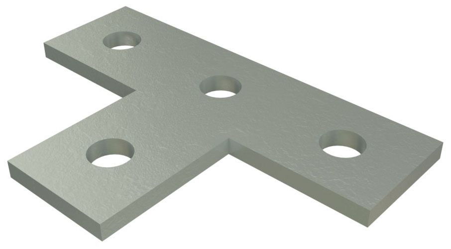 Unistrut P1031-HG 4-Hole Flat T Plate Fitting | Gordon Electric Supply ...