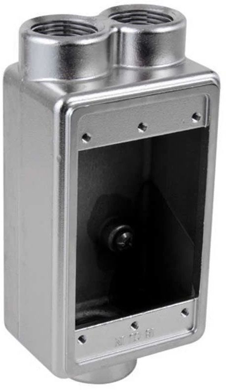 Calbrite S60700FS00 3/4"" Stainless Steel FS Single Gang Box w/Ground ...