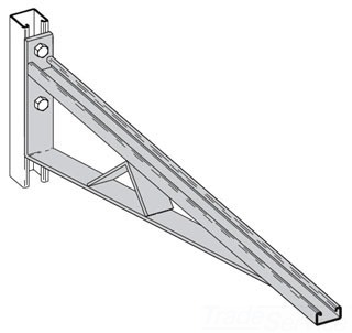 BLINE B494-48HDG BRACED SINGLE BRACKET 48-IN. HOT DIP GALVANIZED ...