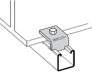 BLINE B355SS4 BEAM CLAMP 5/8-IN. MAX FLANGE STAINLESS STEEL 304 ...