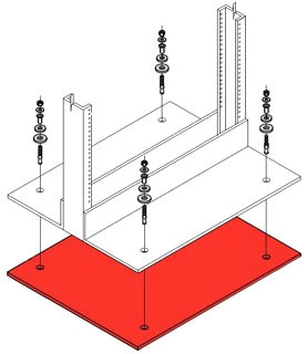 BLINE SB254101 SELF-SUPPORTED RELAY RACK ISOLATION KIT 19-IN. RACK ...