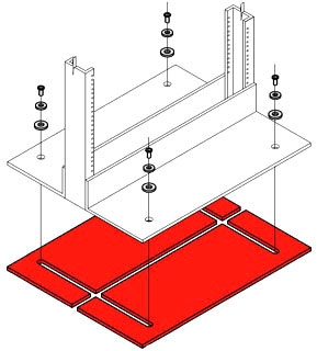 BLINE SB254401 SELF-SUPPORTED RELAY RACK ISOLATION KIT RETROFIT 19-IN ...