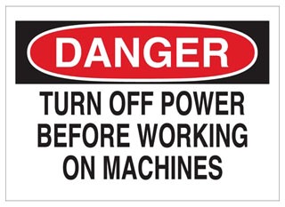 BRADY 42564 MACHINE & OPERATIONAL SIGN | Gordon Electric Supply, Inc.