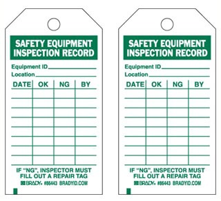 BRADY 86505 INSPECTION & MATERIAL CONTROL TAGS | Gordon Electric Supply ...