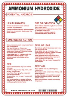 BRADY 48845 HAZARDOUS MATERIAL SIGN(DOT 5800.4-1987) | Gordon Electric ...
