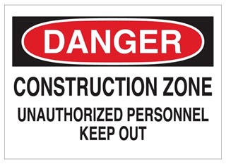 BRADY 122452 CONSTRUCTION ZONE KEEP OUT | Gordon Electric Supply, Inc.