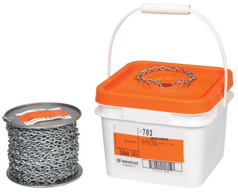 Bridgeport 701 12-Ga. Jack Chain 100Ft /Spool | Gordon Electric Supply ...