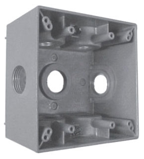 Crouse-Hinds TP7137 2-Gang Weatherproof Box W/7 1/2" Hub | Gordon ...