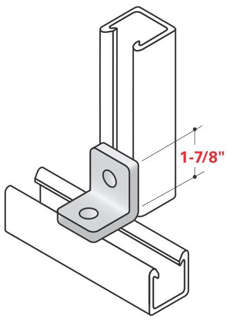 Champion CS-127 2 Hole, 90 Degree Channel Fitting, 1-7/8"" H | Gordon ...