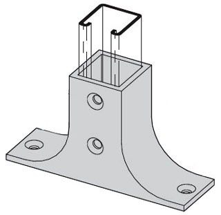 BLINE B300-ZN POST BASE ZINC PLATED | Gordon Electric Supply, Inc.