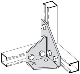 BLINE B346RZN EIGHT HOLE DOUBLE CORNER GUSSETTED CONNECTION RIGHT HAND ...
