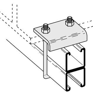 BLINE B441-22AHDGW/SS4 BEAM CLAMP FOR 1 5/8-IN. X 1 5/8-IN. BACK TO ...