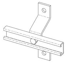 BLINE B802D-16ZN UTILITY POLE BRACKET 16-IN. WIDTH ZINC PLATED | Gordon ...