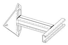 BLINE B852S-8-12ZN UTILITY POLE BRACKET 8-IN. WIDTH 12-IN. DEPTH ZINC ...