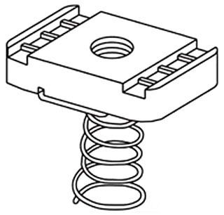 BLINE BMS-8MYZN SPRING NUT METRIC M8 X 1.25 1/4-IN. NUT YELLOW ZINC ...