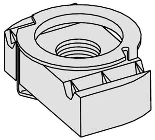 BLINE BMT-10YZN TWIRL-NUT METRIC M10 X 1.5 3/8-IN. NUT YELLOW ZINC ...