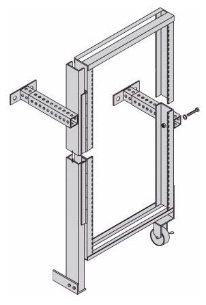 BLINE SB542084FB WALL/FLOOR MOUNTED SWING GATE EQUIPMENT RACK 19-IN ...