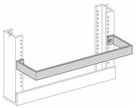 BLINE SB58902CAL GUARD RAIL 23-IN. RACK WIDTH 6 1/2-IN. DEPTH BRUSHED ...