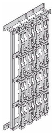 BLINE SB7200105BFB WALL/RACK MOUNTED CROSS-CONNECT FRAME 1 ROW/5 ...