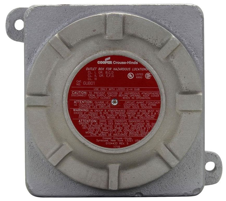 Crouse-Hinds GUB02-SA-ATEX Junction Box Cover | Gordon Electric Supply ...