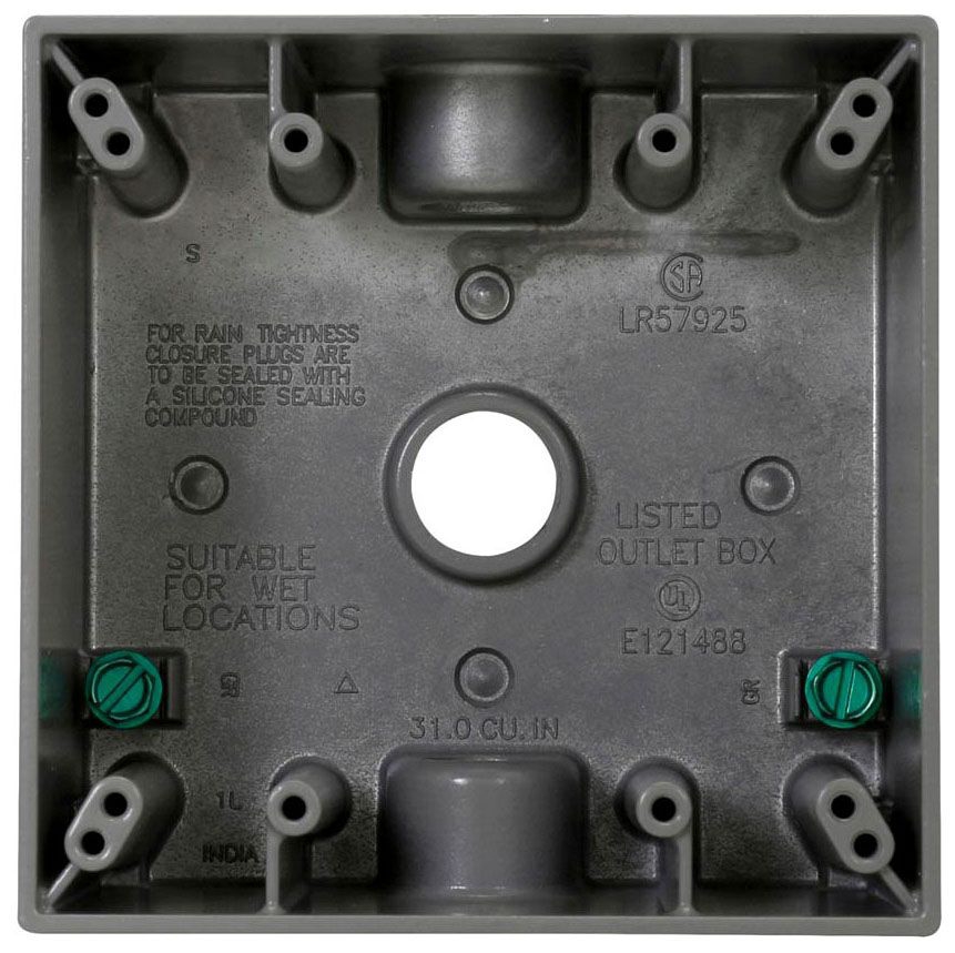 Crouse-Hinds TP7088 2-Gang Weatherproof Box W/3 1/2" Hub | Gordon ...