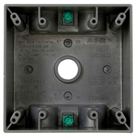 Crouse-Hinds TP7126 2-Gang Weatherproof Box W/5 1/2" Hub | Gordon ...