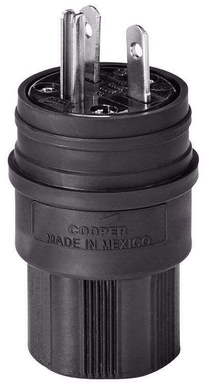COOPER 14W49BK 15A 250V PLUG | Gordon Electric Supply, Inc.