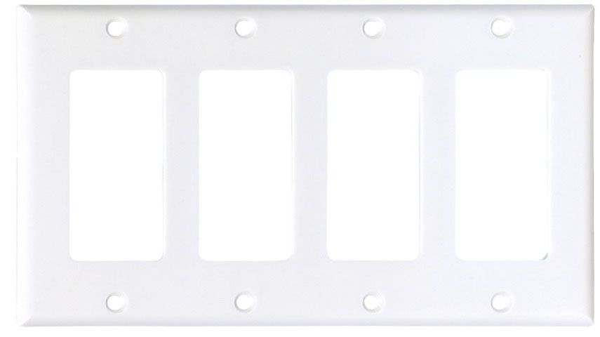 Product Listing for Eaton 4-gang wallplate standard white