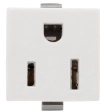 Cooper 49-2W-BU Receptacle Snapin 15A125V2P3W Wire Leads Pclip White ...