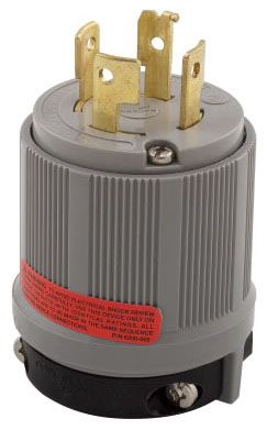 Cooper 7411C Plug 20A 120/208V 3Ph 4P4W Locking Gray | Gordon Electric ...