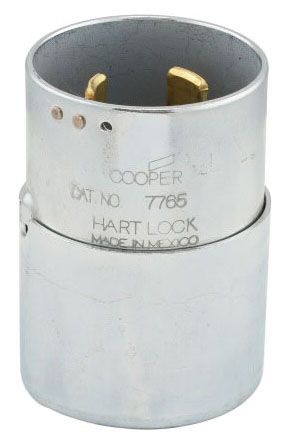 Cooper 7765 Plug 50A 600Vac/250Vdc 3P4W Locking Armored | Gordon ...