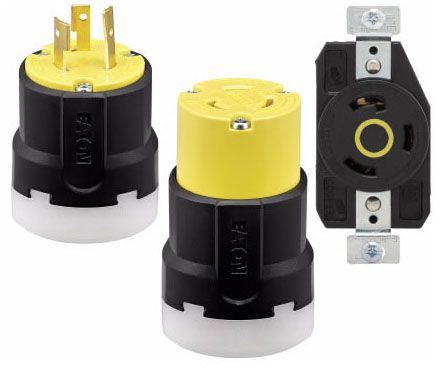 Cooper AHCL530C Color Coded Locking Connector 30A 125V 2P3W-Y&Bk ...