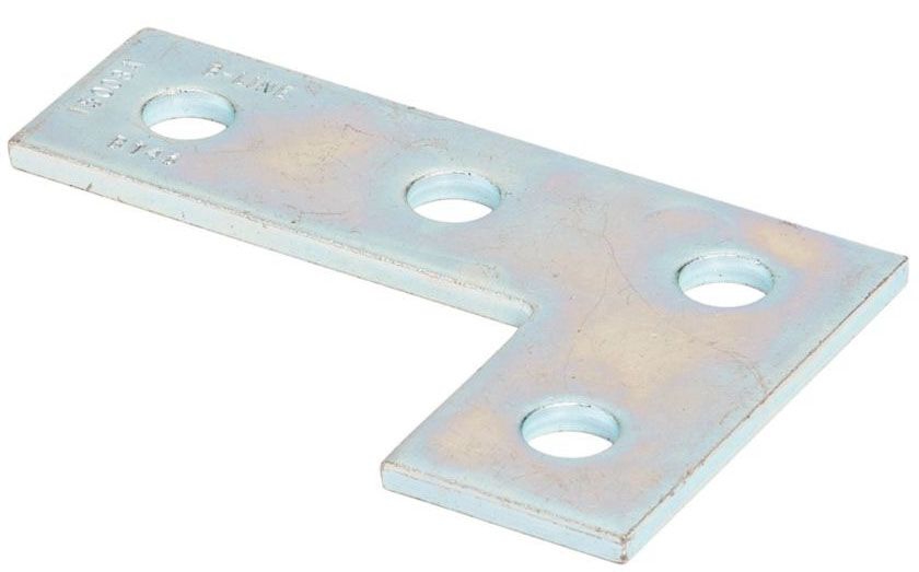 B-Line B143ZN 4-Hole Corner Plate, Zinc Plated | Gordon Electric Supply ...